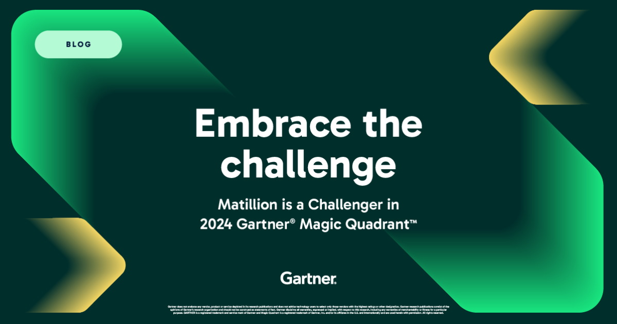 Matillion’s recognized as a Challenger in 2024 Gartner® Magic…