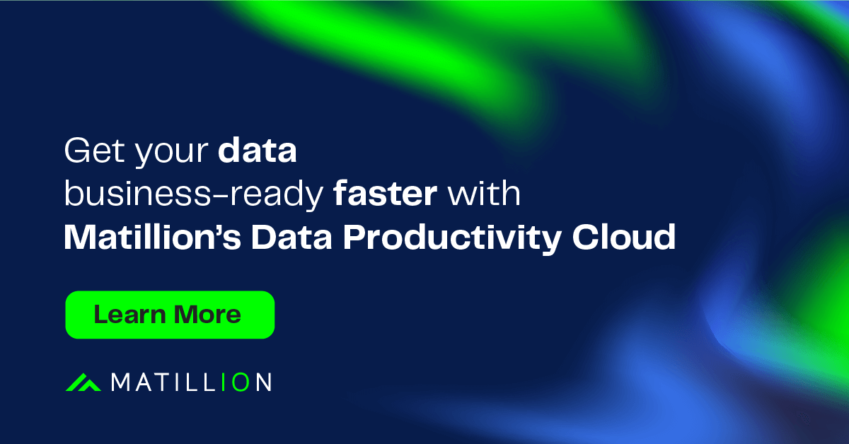 Matillion is The Data Productivity Cloud